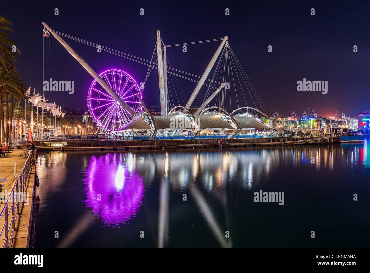 Genoa night view hi-res stock photography and images - Alamy