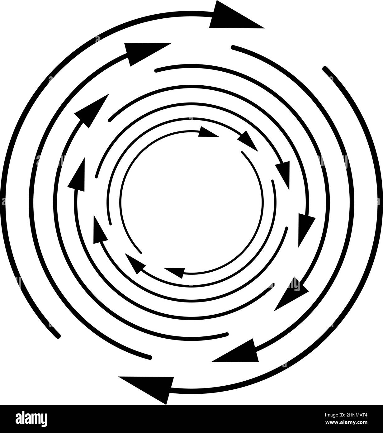 Random circular, cycle arrow element. Spiral, spinning, revolve arrows ...