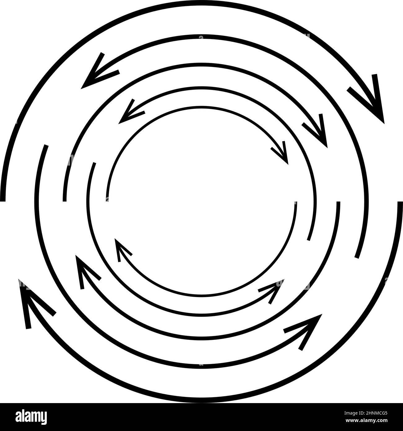 Random circular, cycle arrow element. Spiral, spinning, revolve arrows ...
