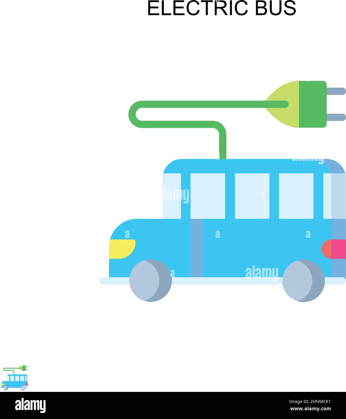 Electric bus Simple vector icon. Illustration symbol design template ...