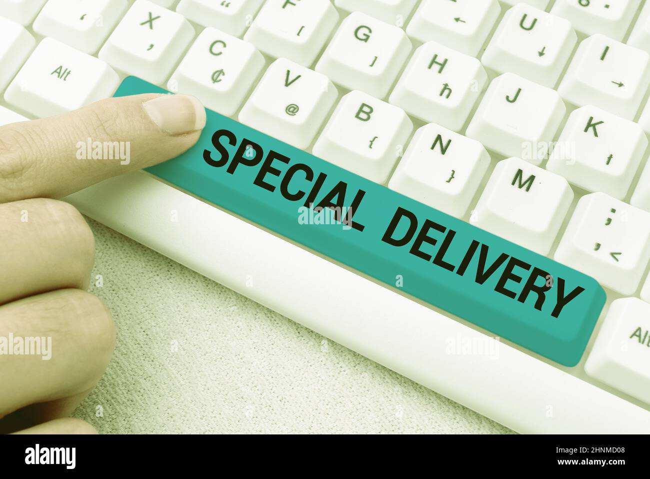 Conceptual display Special Delivery, Business showcase delivery of a ...
