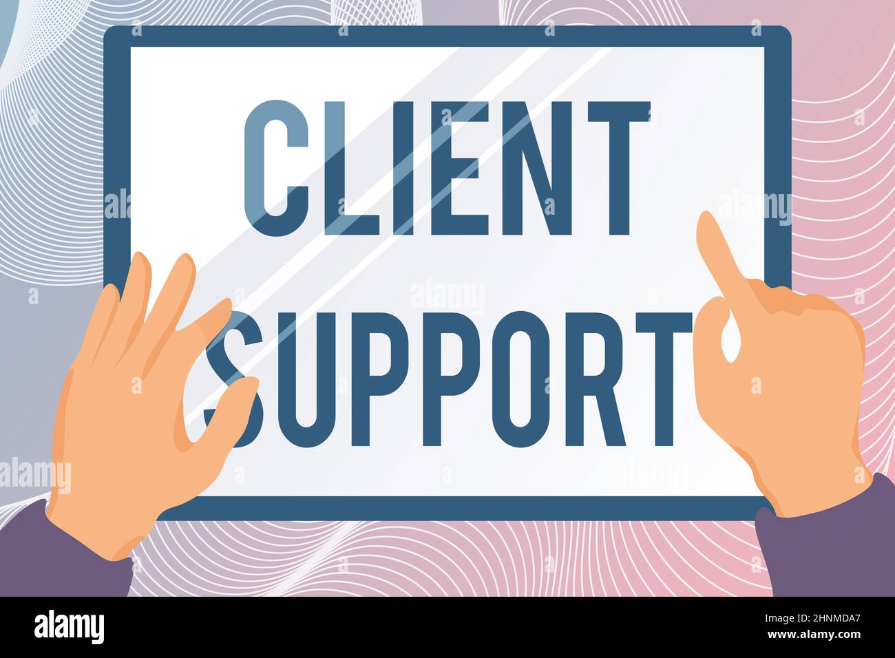 Conceptual display Client Support, Business approach focus on helping ...