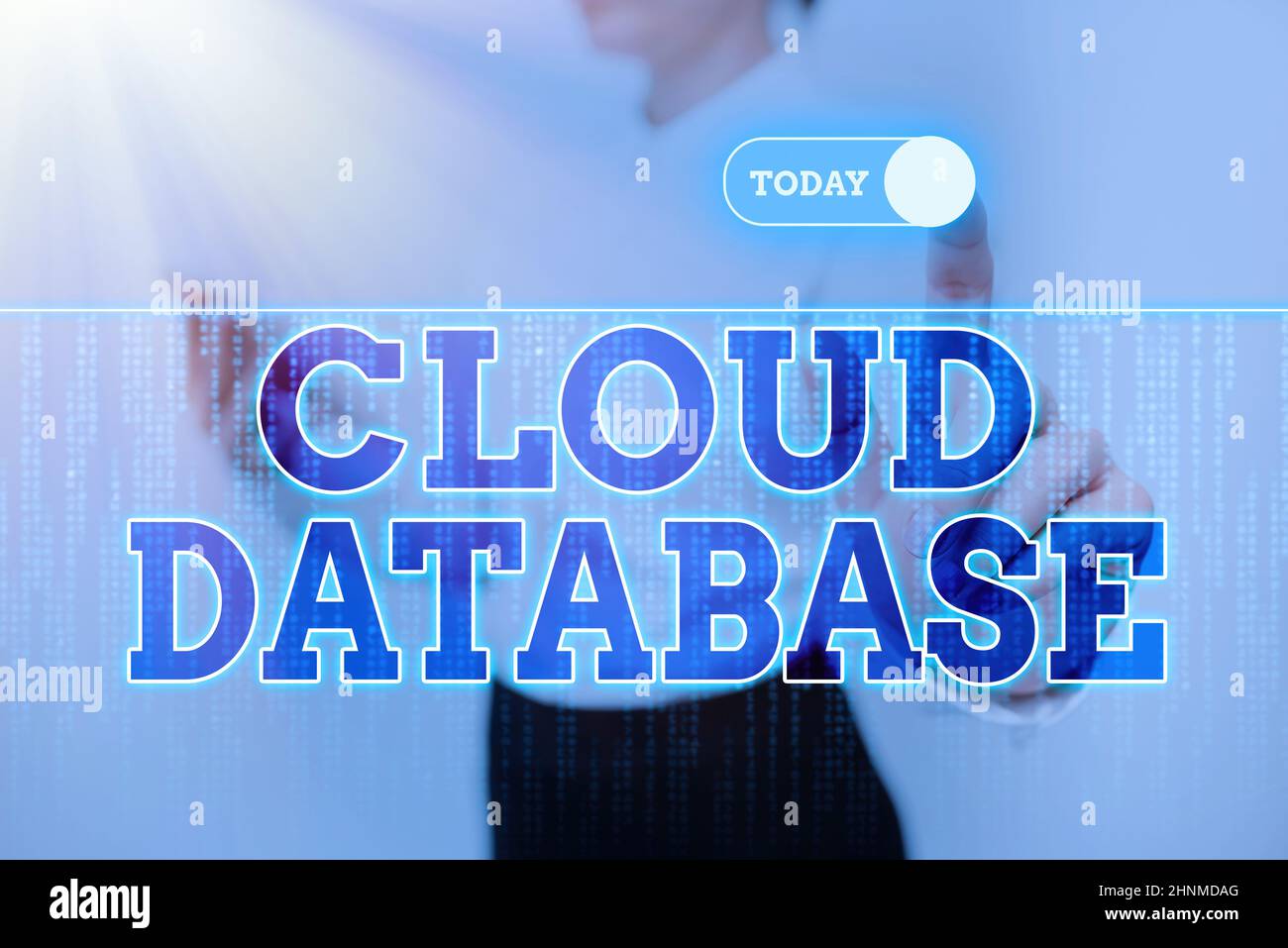 Conceptual display Cloud Database, Word Written on optimized or built for a virtualized ...