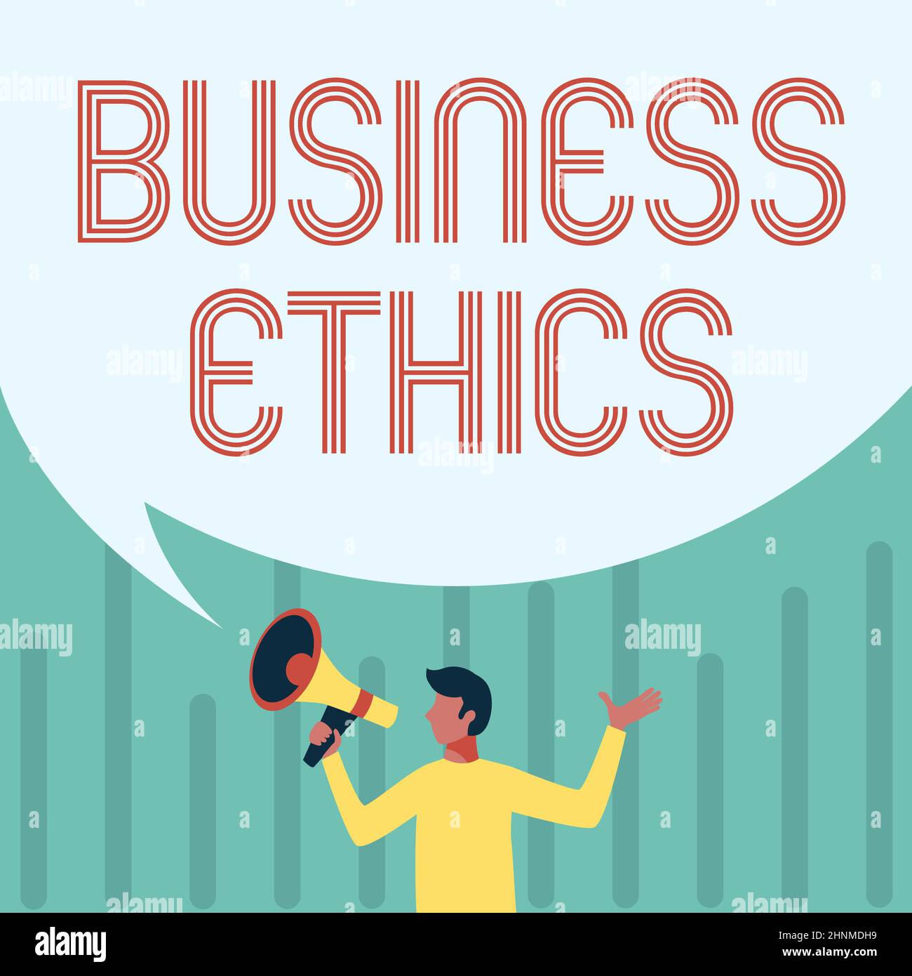 Text sign showing Business Ethics, Business overview Moral principles ...
