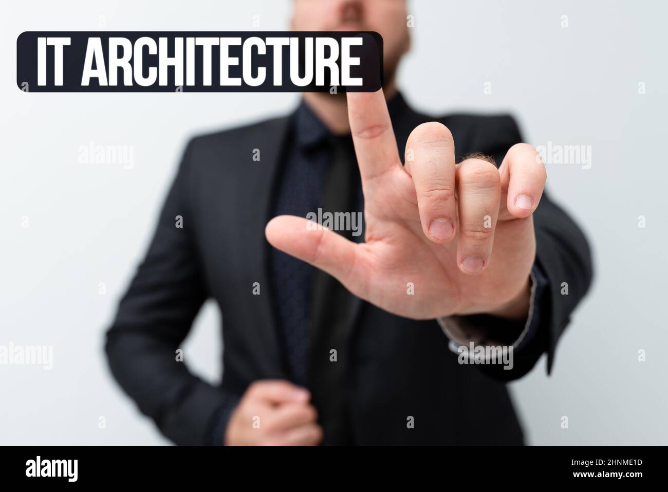 Text sign showing It Architecture, Word for Architecture is applied to ...
