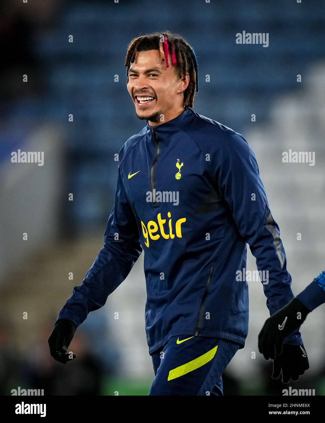 Leicester, UK. 19th Jan, 2022. Dele Alli of Spurs prior to the Premier ...