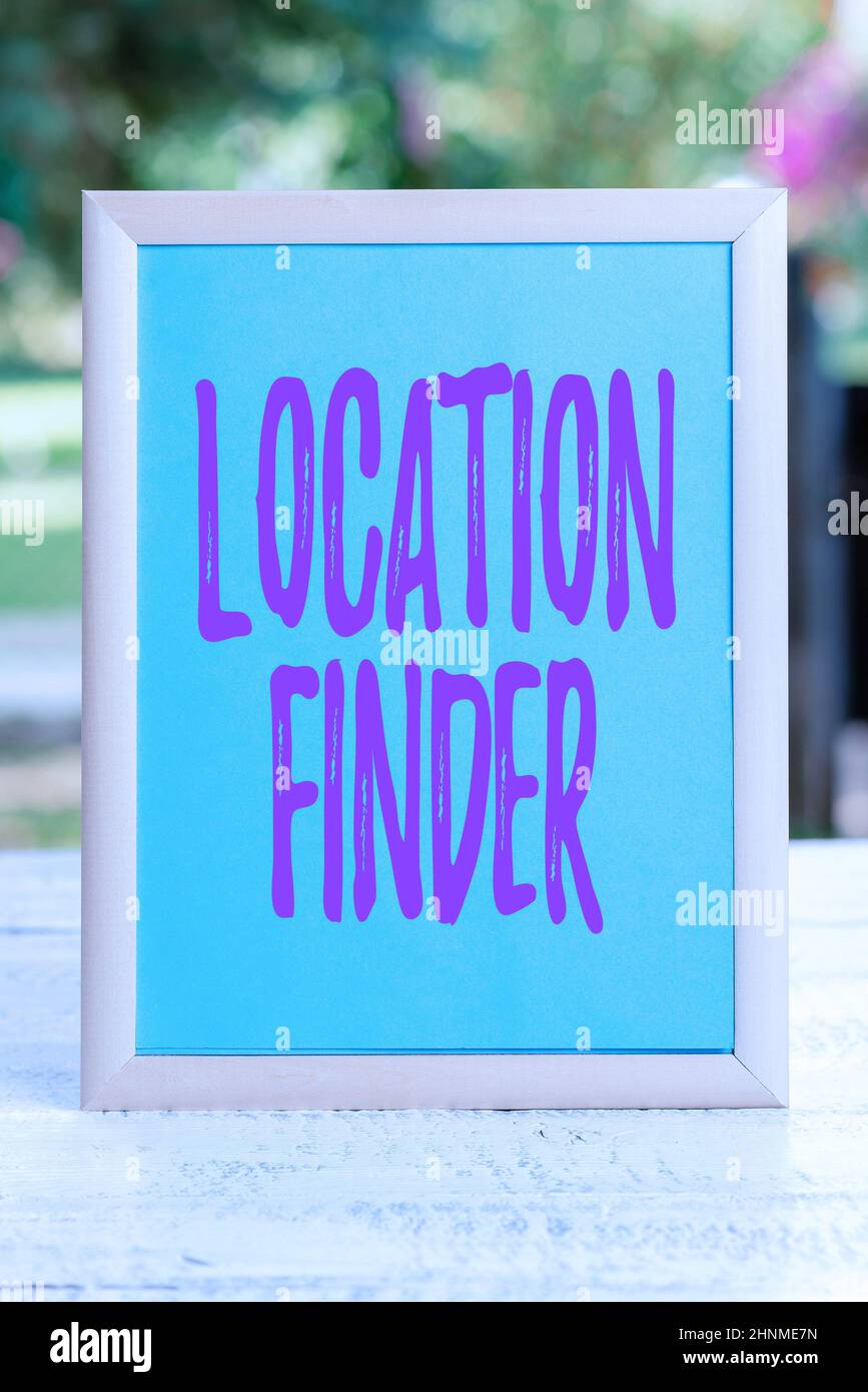 Handwriting text Location Finder, Word Written on A service featured to ...