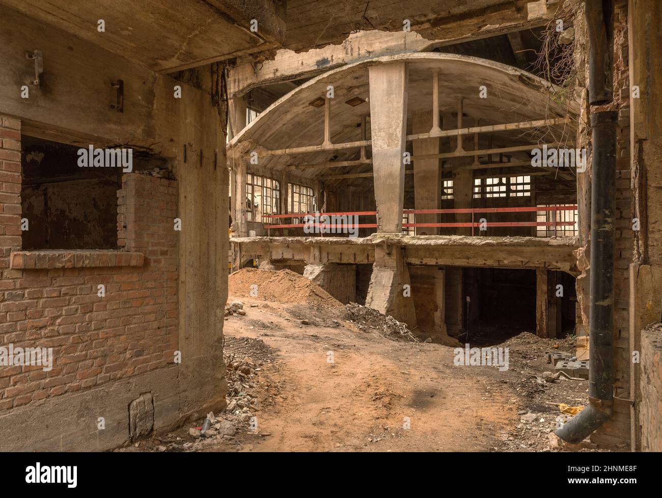 conversion and restoration of an old factory site into apartments Stock ...