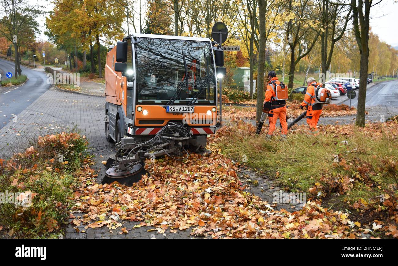 Sweeping machine in autumn hi-res stock photography and images - Alamy