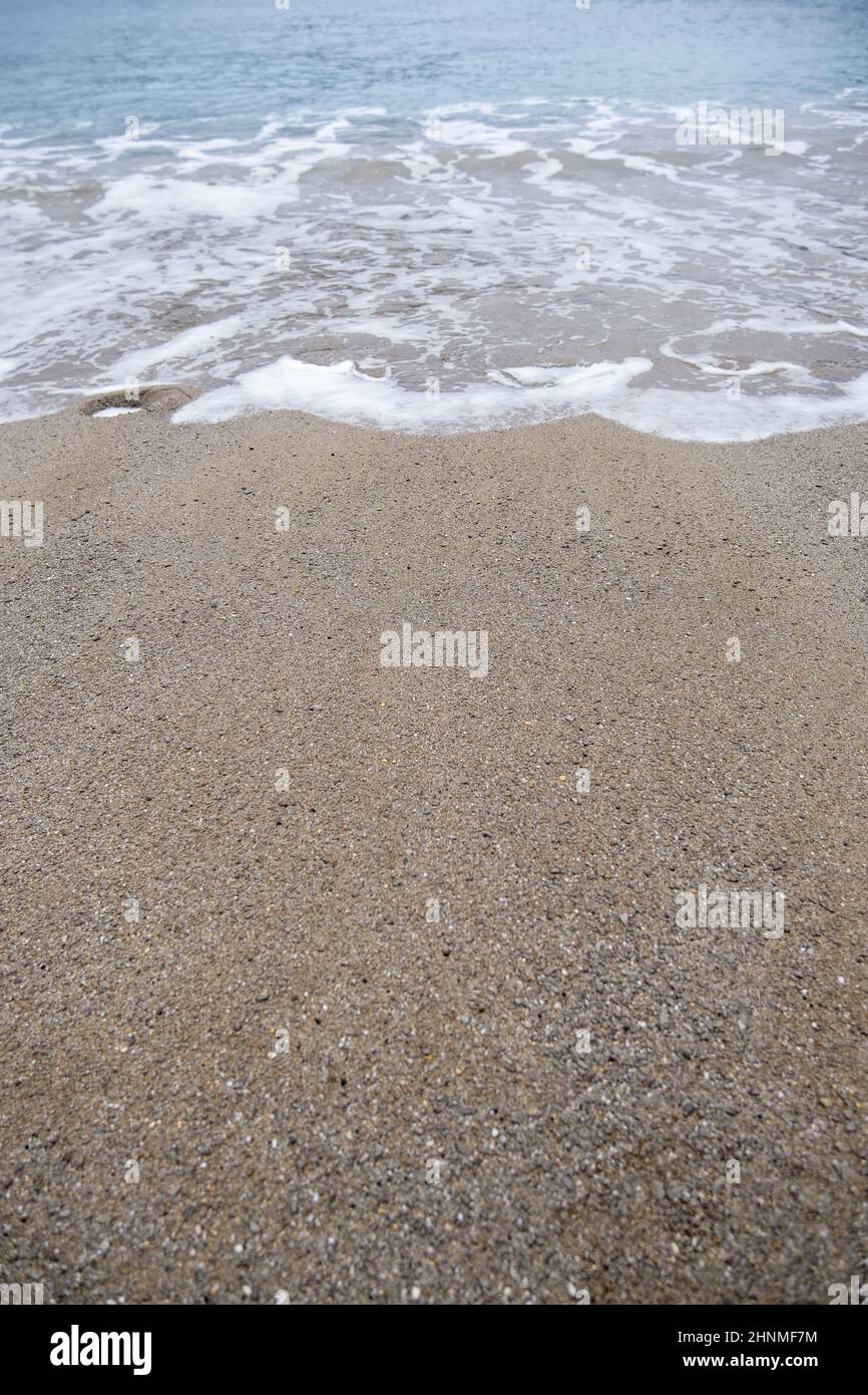 Detail of famous rock formation on a beach, erosion and nature, tourist ...
