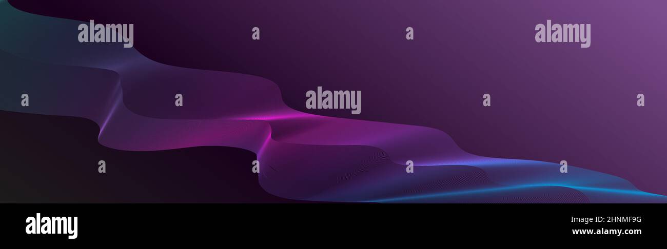 Volume lines on a blue background - Panoramic Vector Background ...