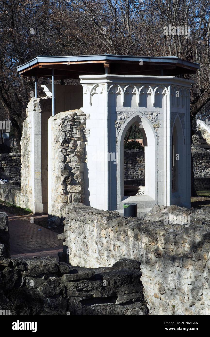 Ruins of a Dominican convent, Margaret Island, Budapest, Hungary ...