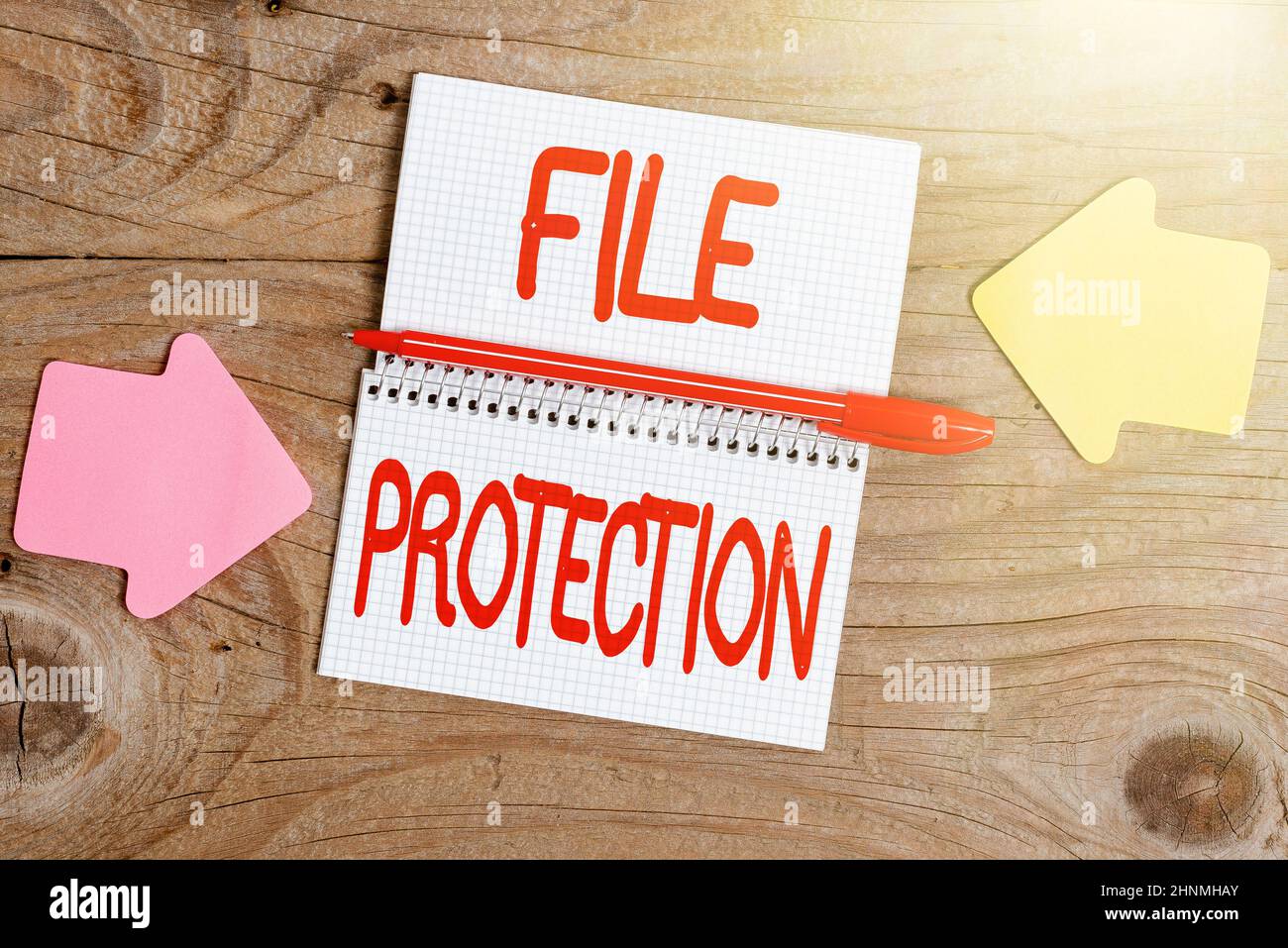 Text Sign Showing File Protection Concept Meaning Preventing