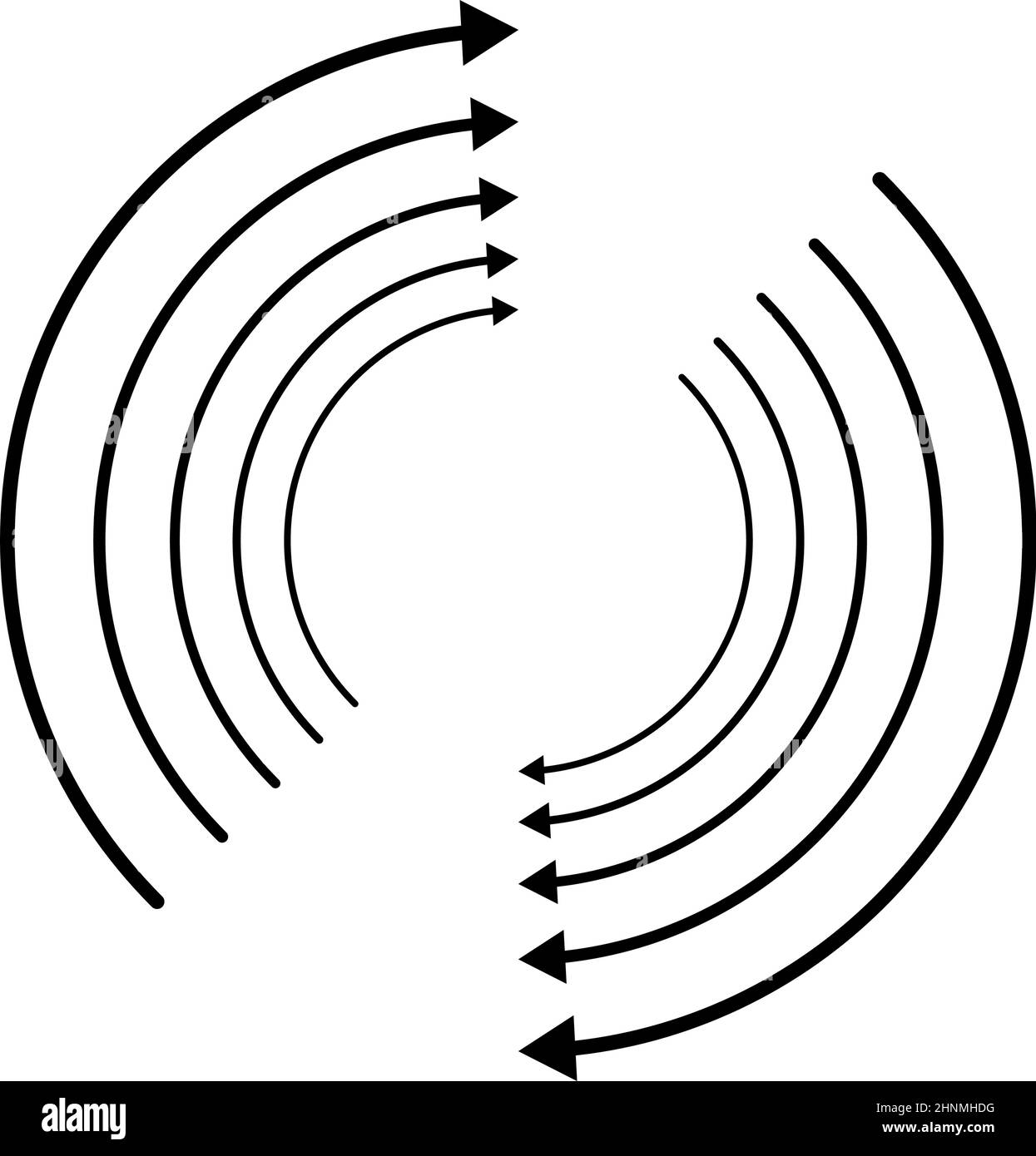 Random circular, cycle arrow element. Spiral, spinning, revolve arrows ...