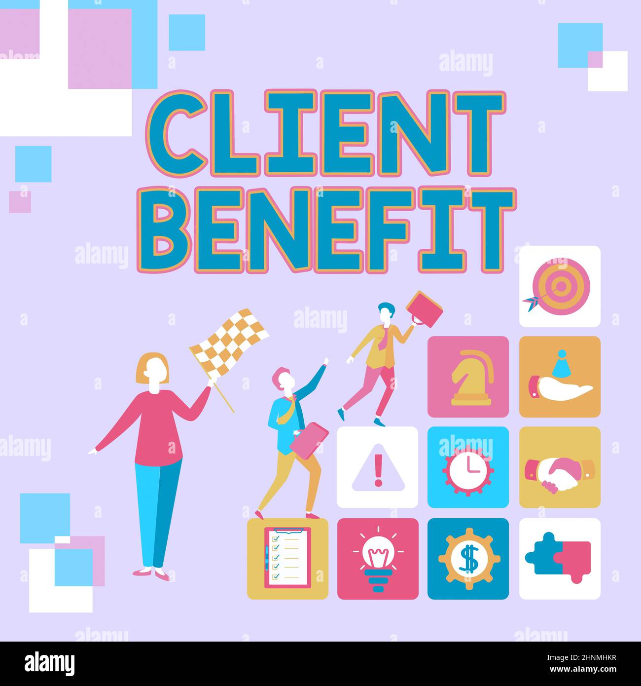 Conceptual display Client Benefit, Conceptual photo The real or ...