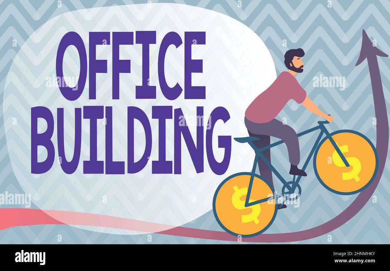 Hand writing sign Office Building, Word for Commercial buildings are ...