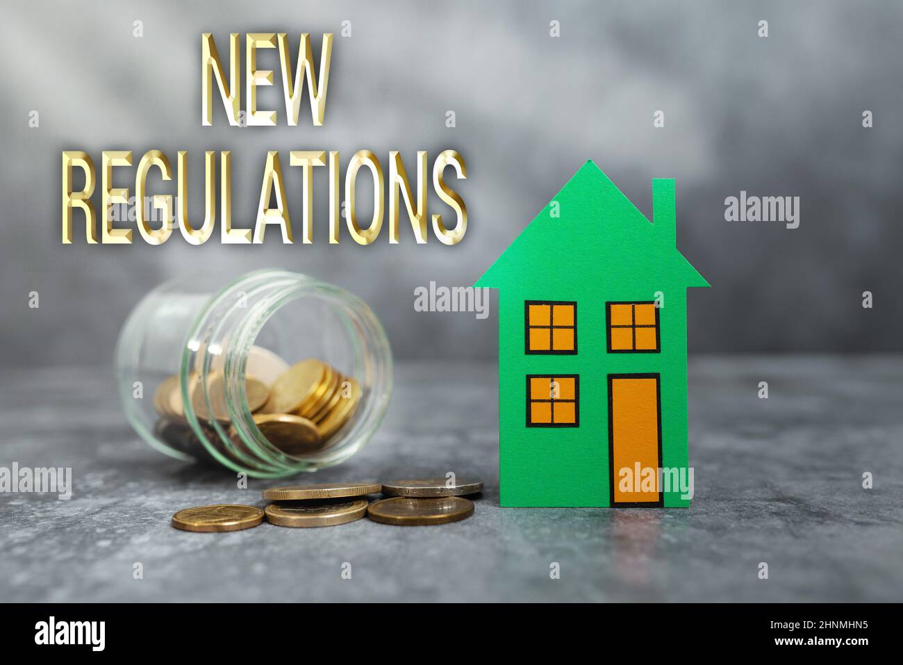 Text caption presenting New Regulations, Business showcase Regulation ...