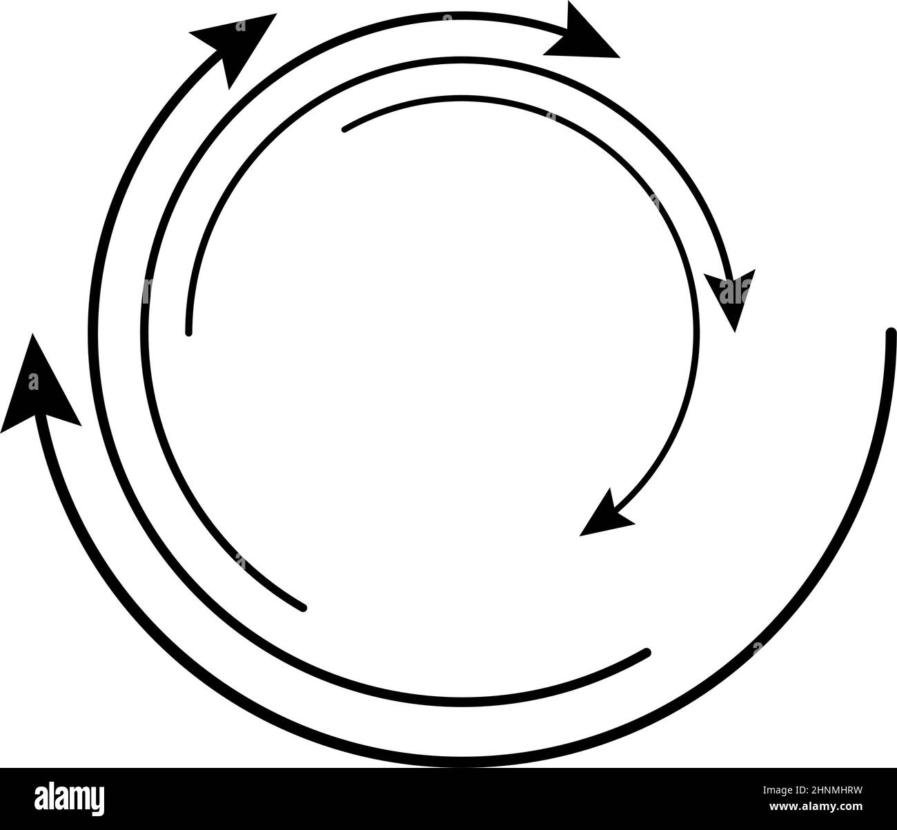 Random circular, cycle arrow element. Spiral, spinning, revolve arrows ...