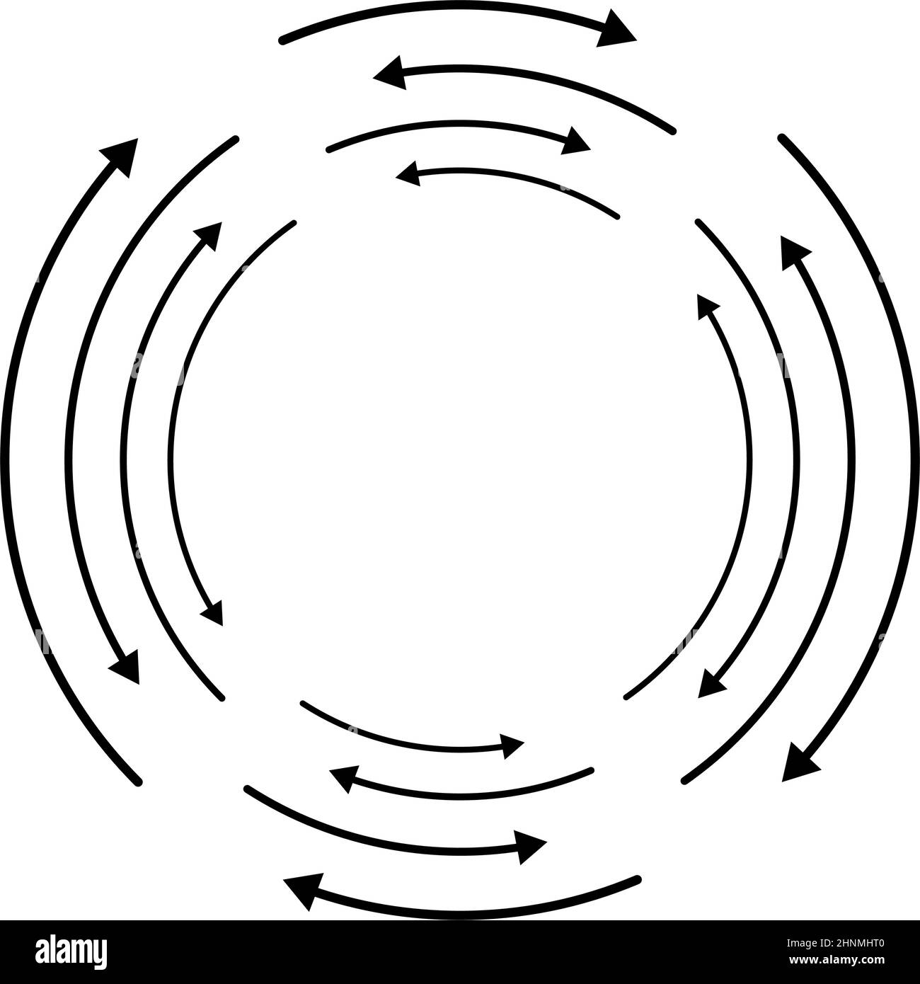 Random circular, cycle arrow element. Spiral, spinning, revolve arrows ...