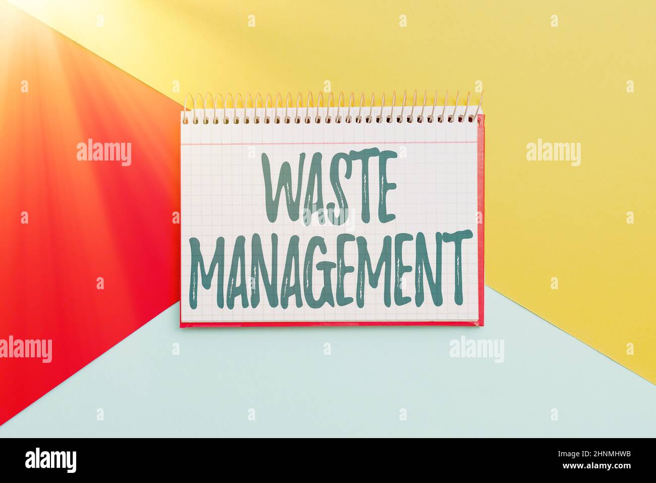 Text showing inspiration Waste Management, Business overview actions ...