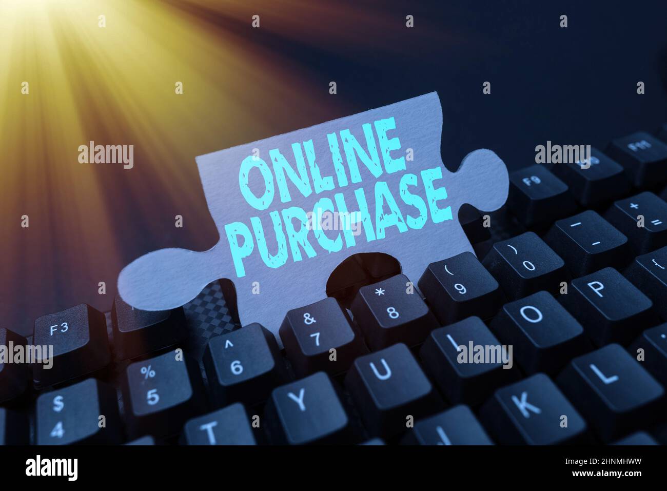 Sign displaying Online Purchase, Business overview Purchases electronic ...