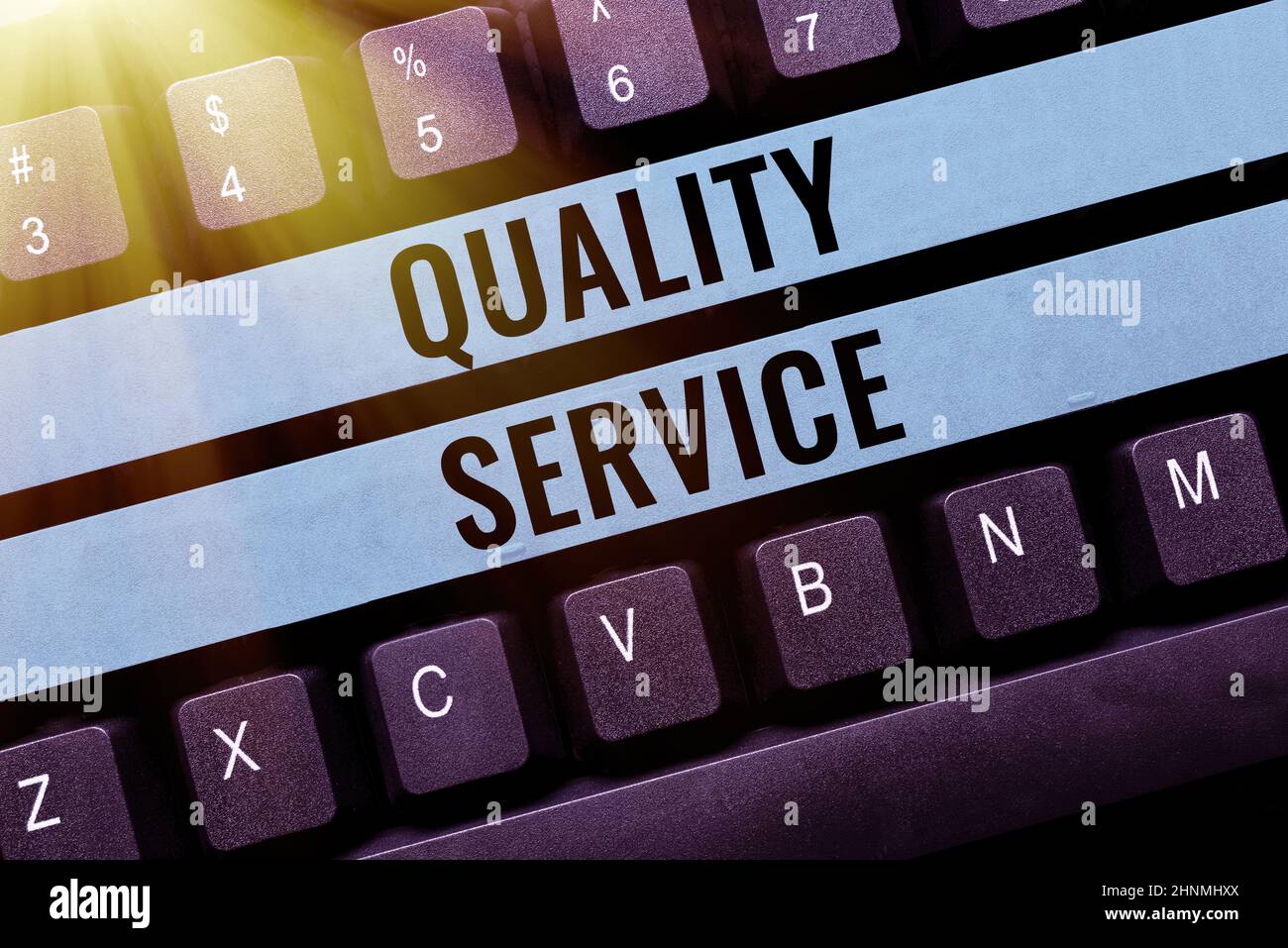 Hand writing sign Quality Service, Business showcase how well delivered ...