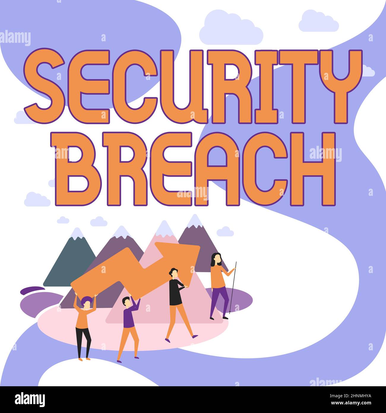 Hand writing sign Security Breach, Business idea incident that results ...