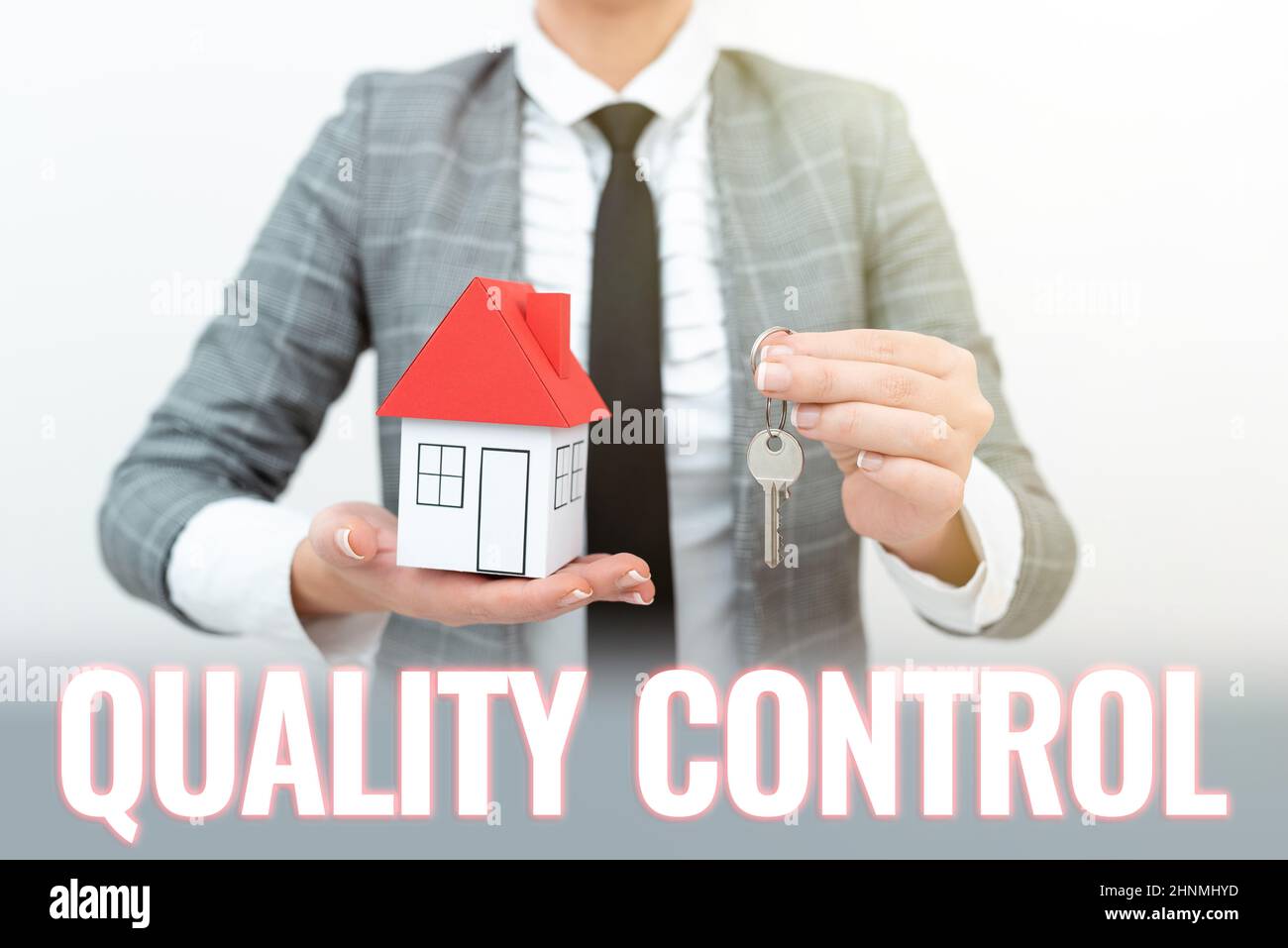 Text showing inspiration Quality Control, Concept meaning insure that ...