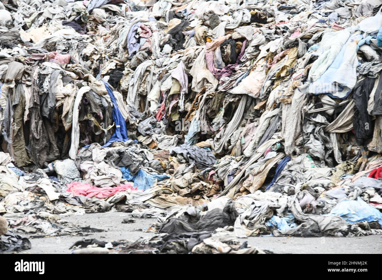 Burnt clothes on a bin in the province of Alicante, Costa Blanca, Spain ...