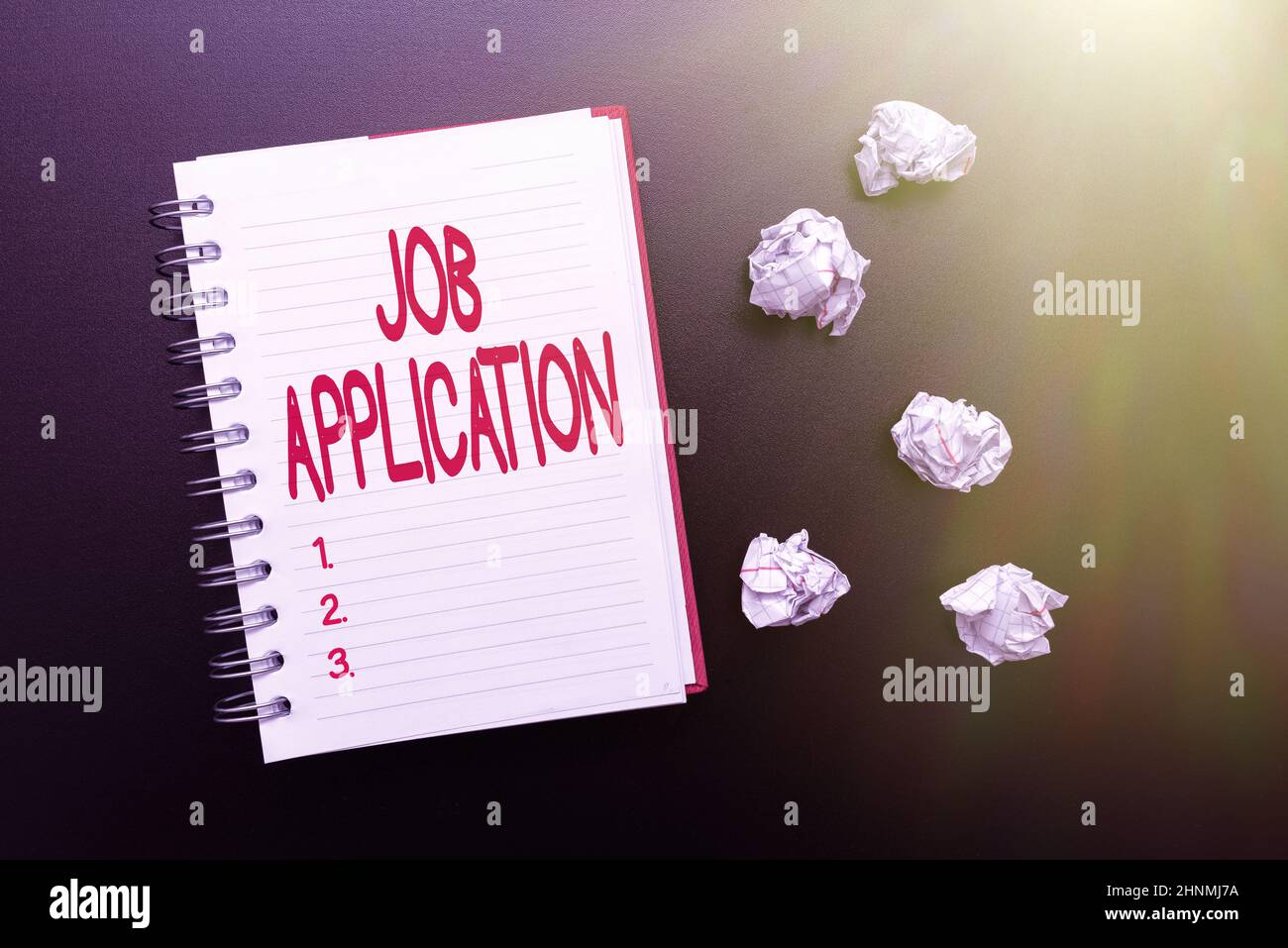 Handwriting text Job Application, Internet Concept The standard ...