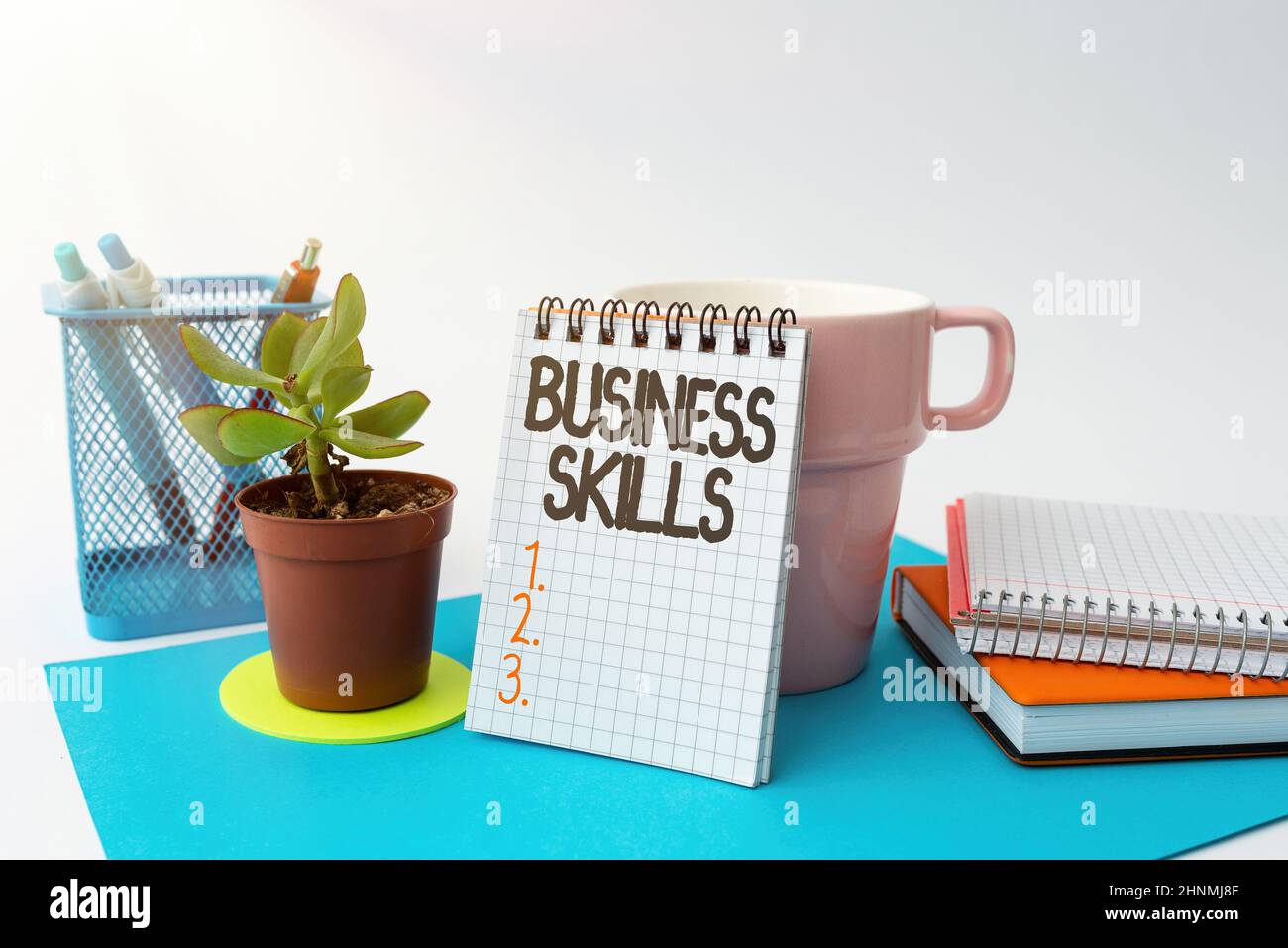 Text showing inspiration Business Skills, Business idea An ability to ...