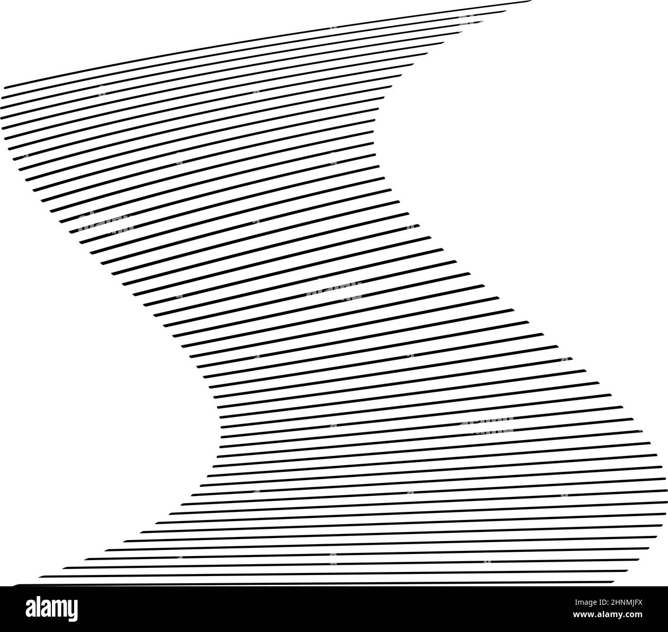 Wavy, waving curvy parallel lines. Undulate, squiggle stripes - stock ...