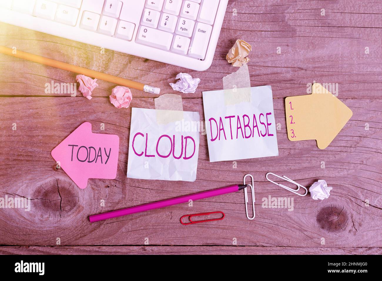 Hand writing sign Cloud Database, Business overview optimized or built for a virtualized ...