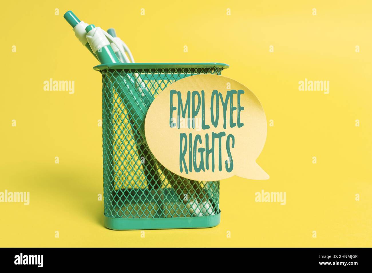 Text caption presenting Employee Rights, Business concept All employees ...