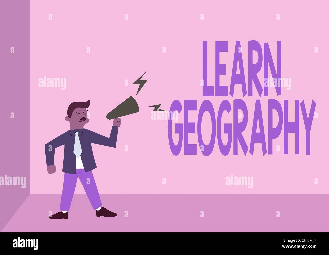 Text showing inspiration Learn Geography, Concept meaning study of ...