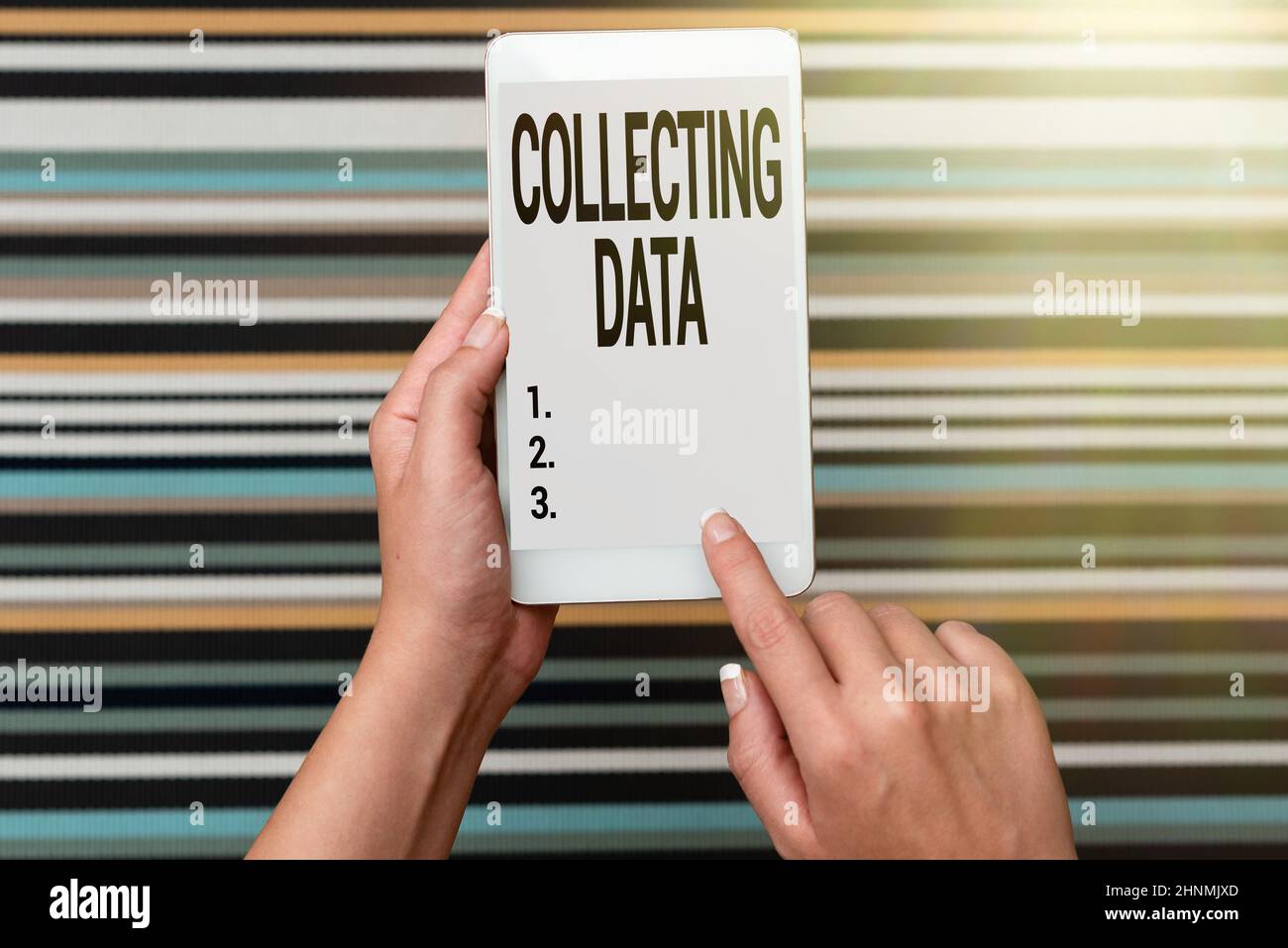 Writing Displaying Text Collecting Data Word For Gathering And