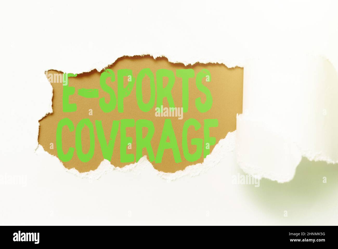 Text caption presenting E Sports Coverage, Business overview Reporting ...