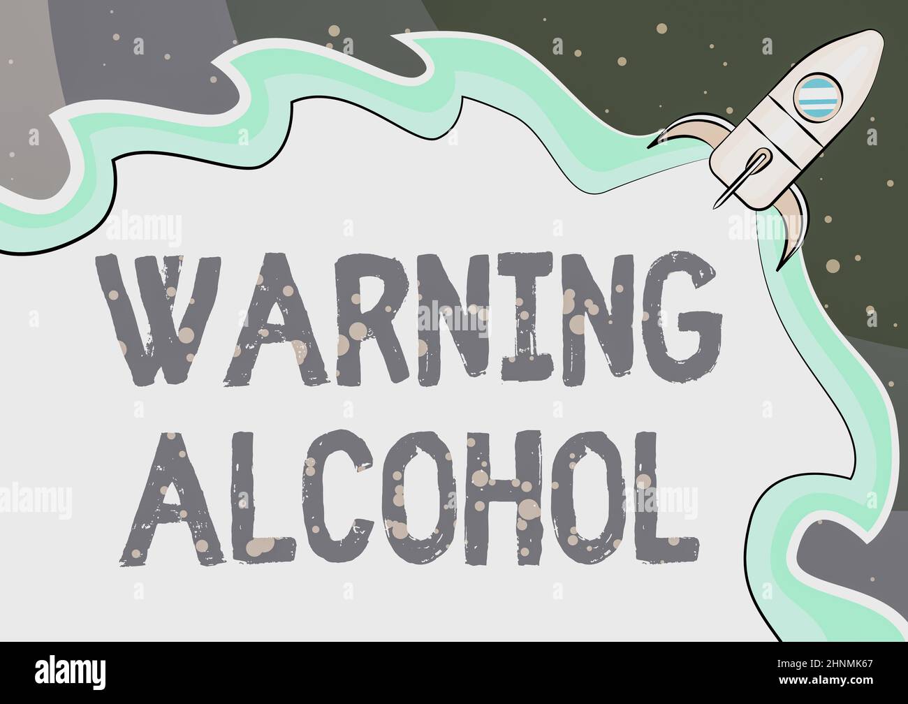 Sign displaying Warning Alcohol, Concept meaning messages appear on the ...