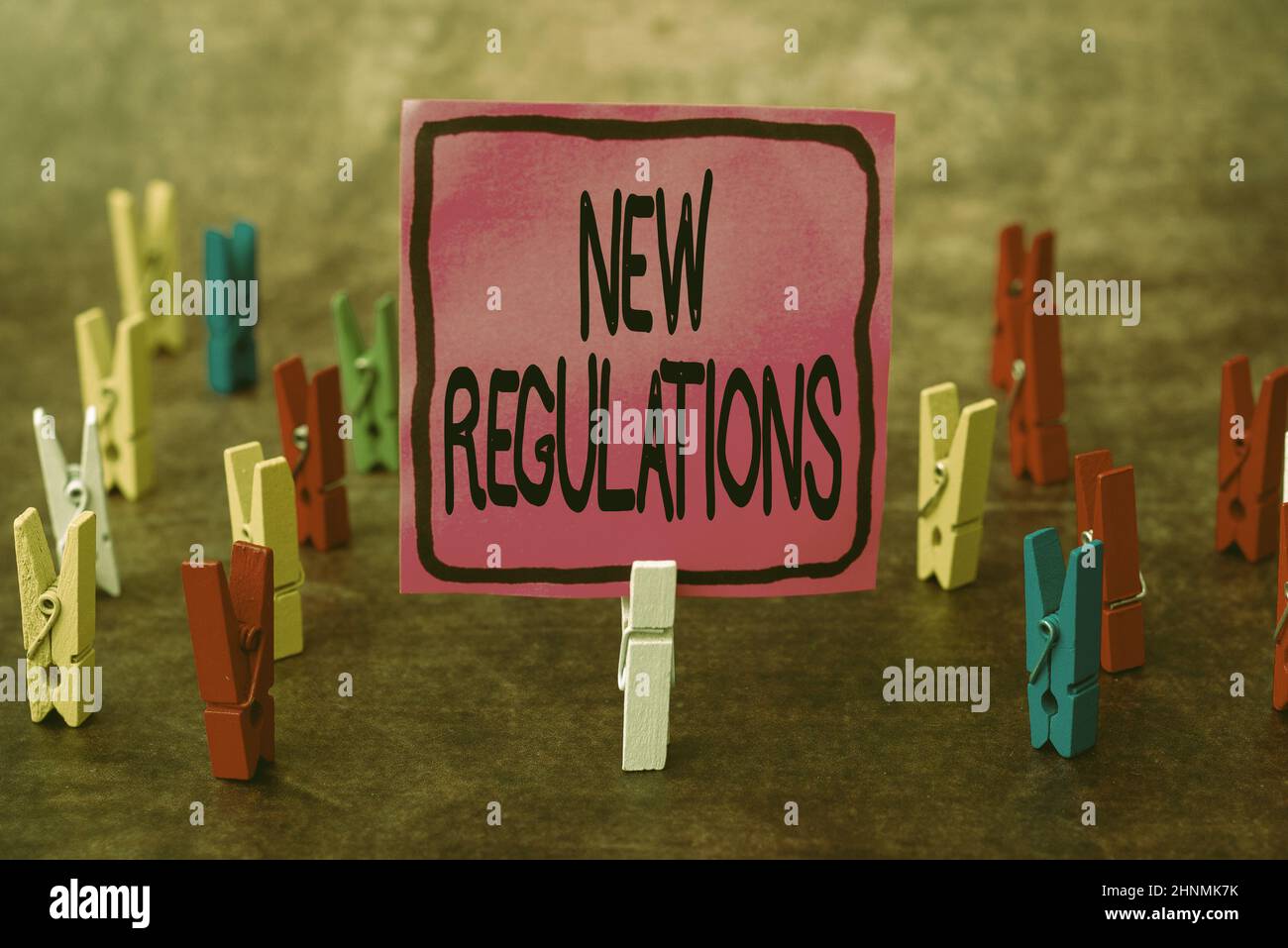 Text caption presenting New Regulations, Business concept Regulation ...