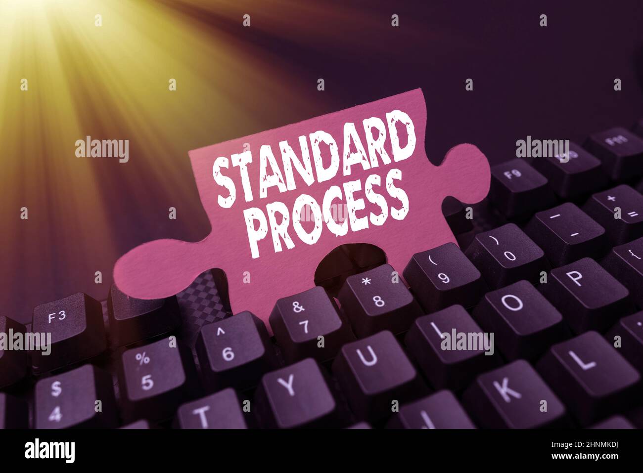 Text sign showing Standard Process, Word for rules made to be matched ...