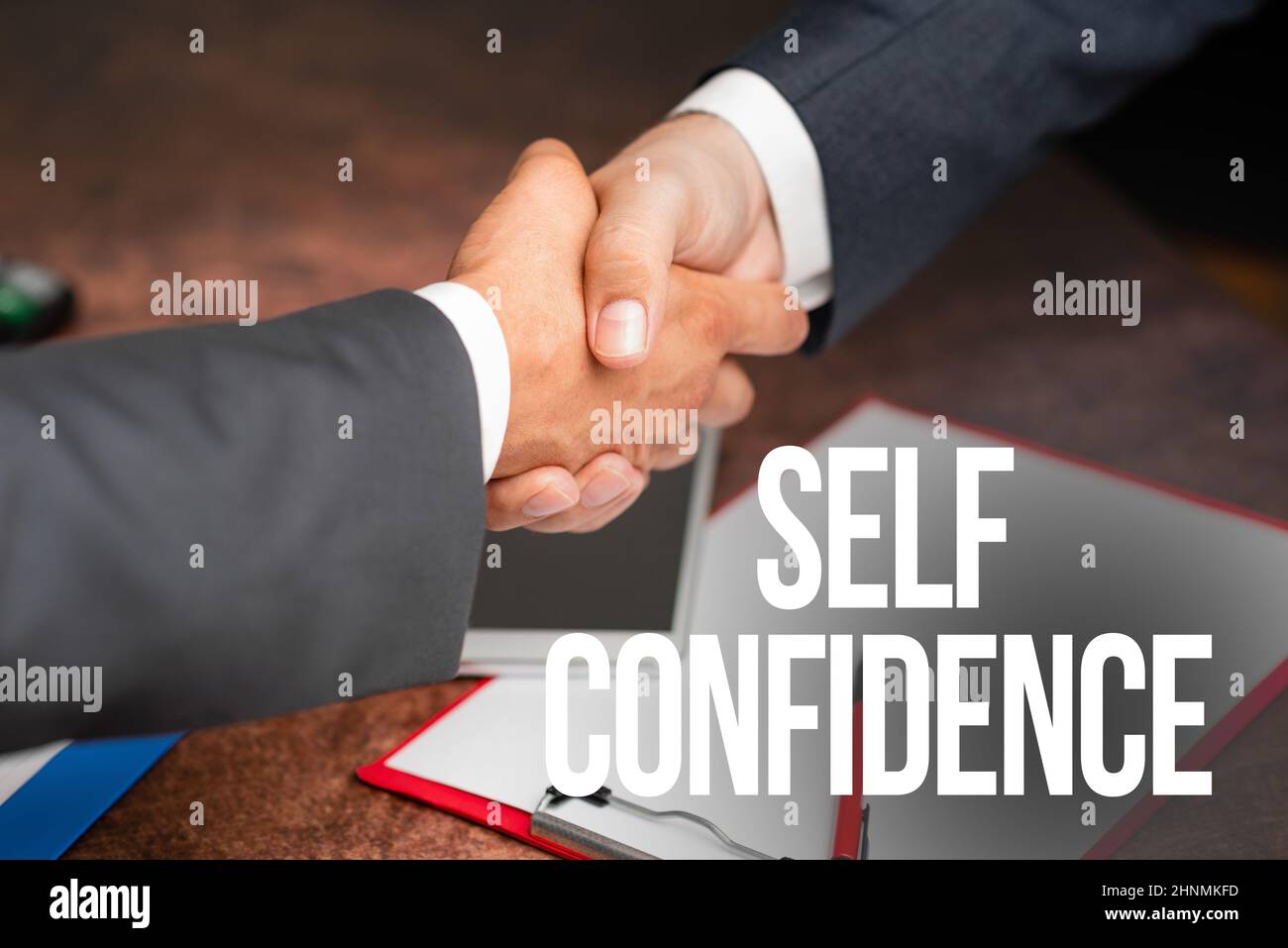 Hand writing sign Self Confidence, Word for a feeling of trust in one s ...