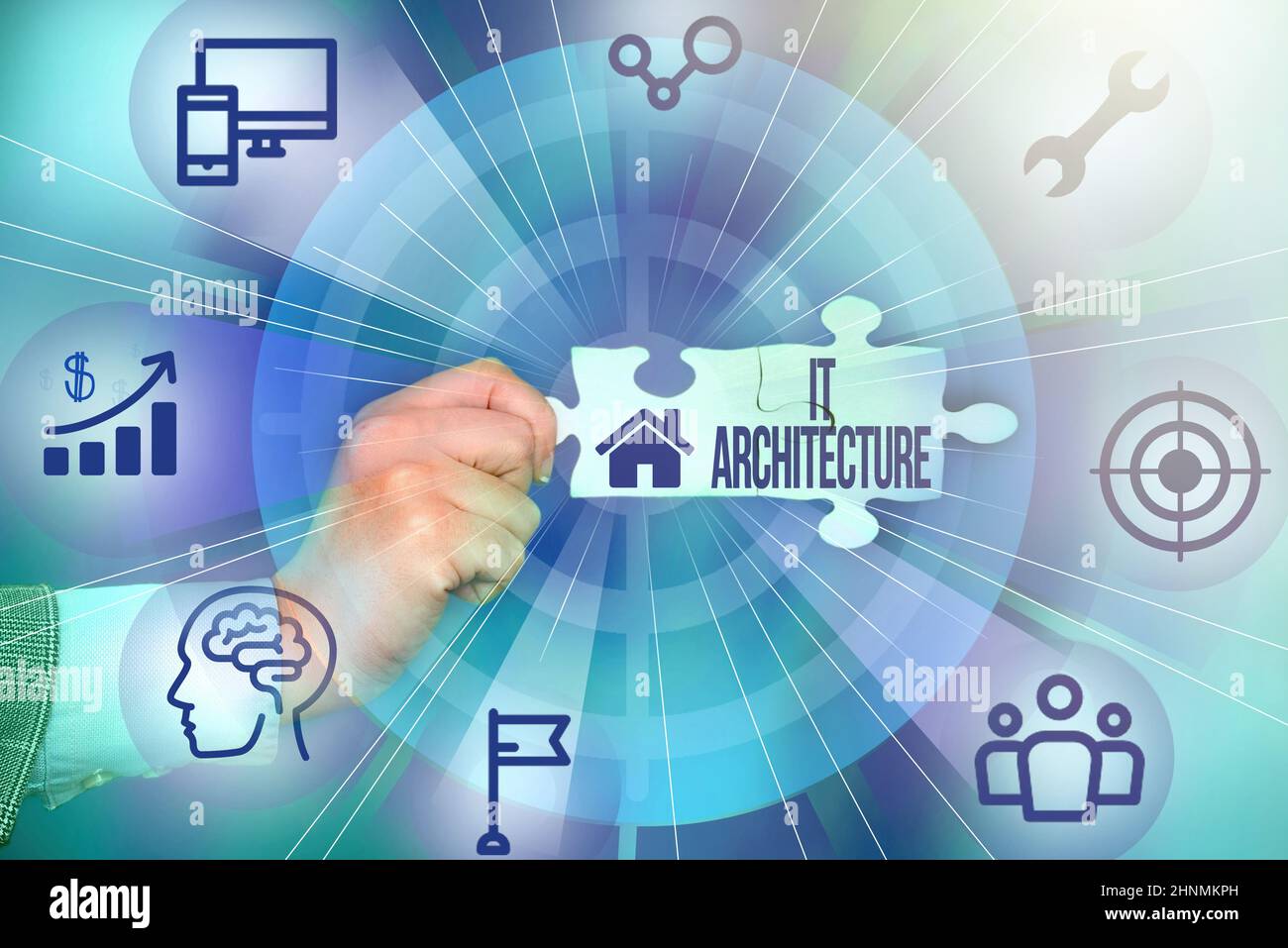 Text caption presenting It Architecture, Concept meaning Architecture ...