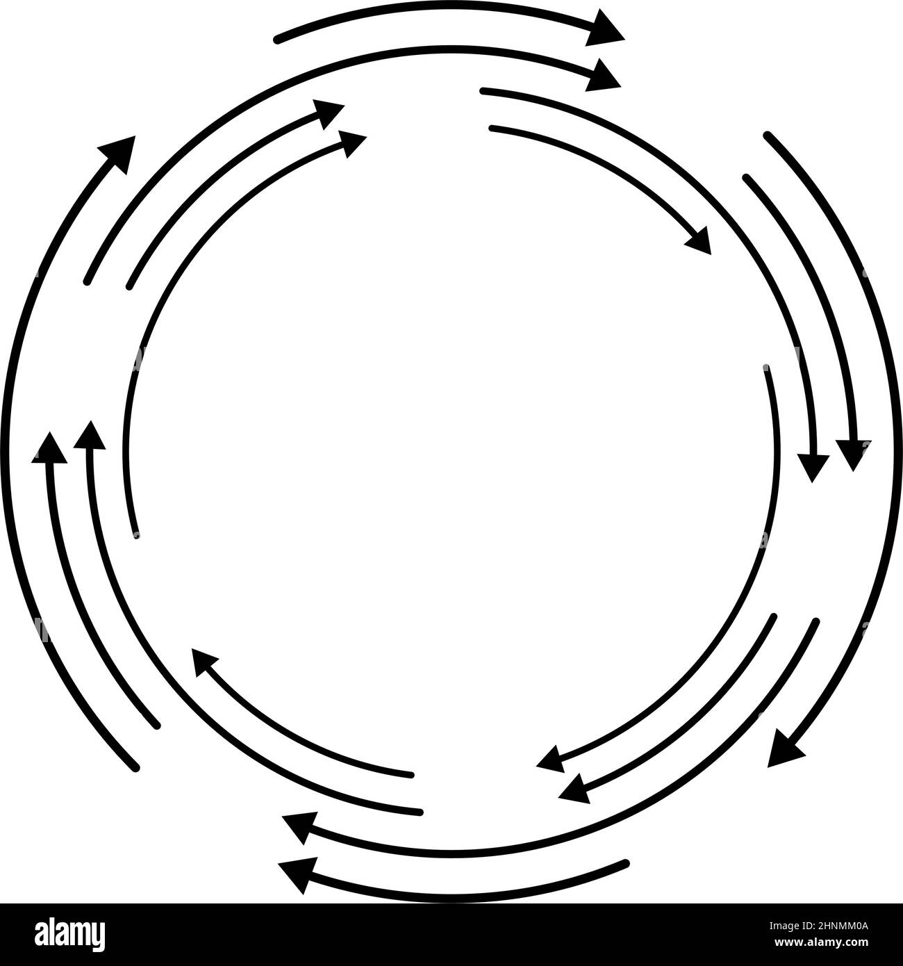 Random circular, cycle arrow element. Spiral, spinning, revolve arrows ...