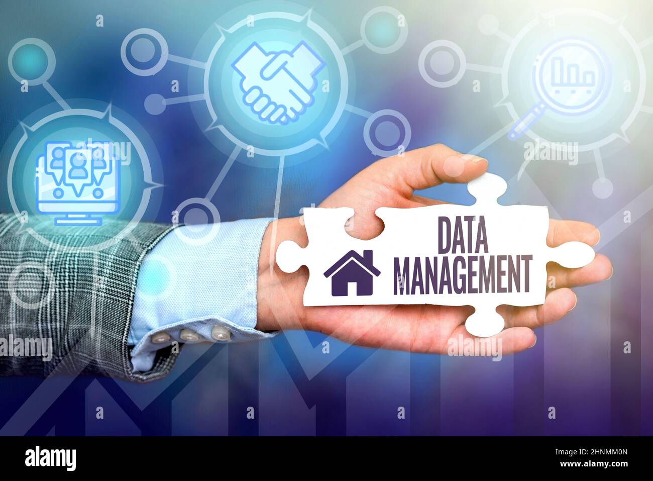 Text sign showing Data Management, Internet Concept The practice of ...