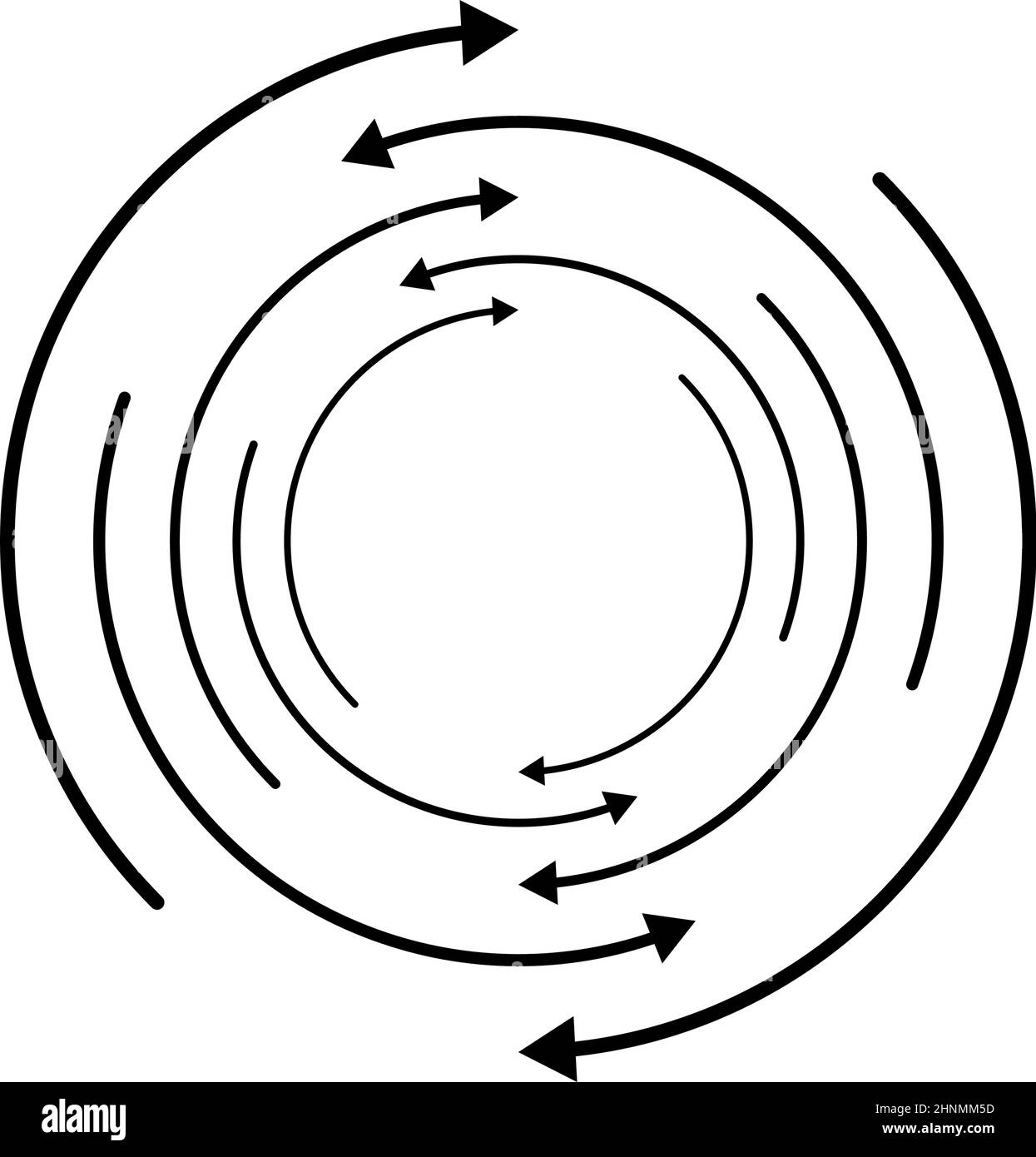 Random circular, cycle arrow element. Spiral, spinning, revolve arrows ...