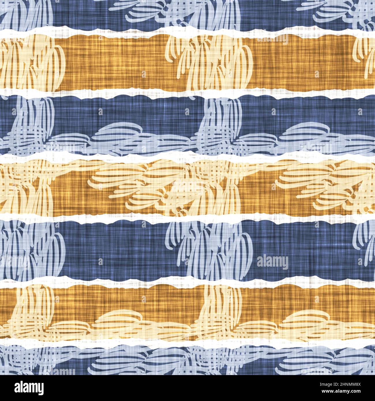 Seamless French country kitchen stripe fabric pattern print. Blue ...