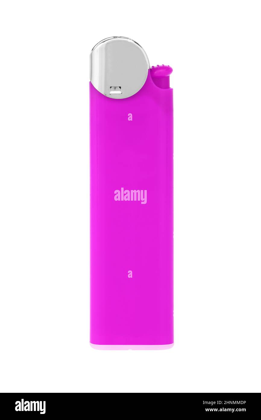 A Pink Cigarette Lighter on white with clipping path Stock Photo - Alamy