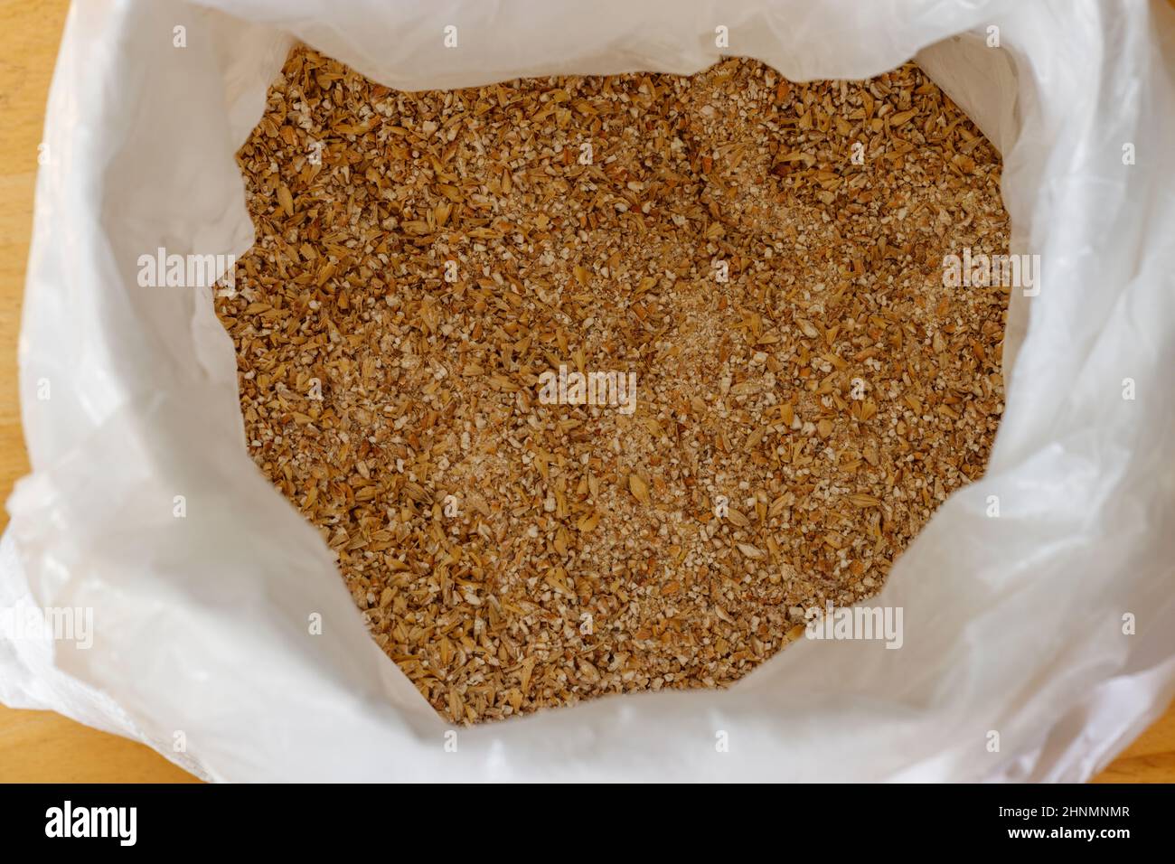 malt for brewing in a sack Stock Photo - Alamy