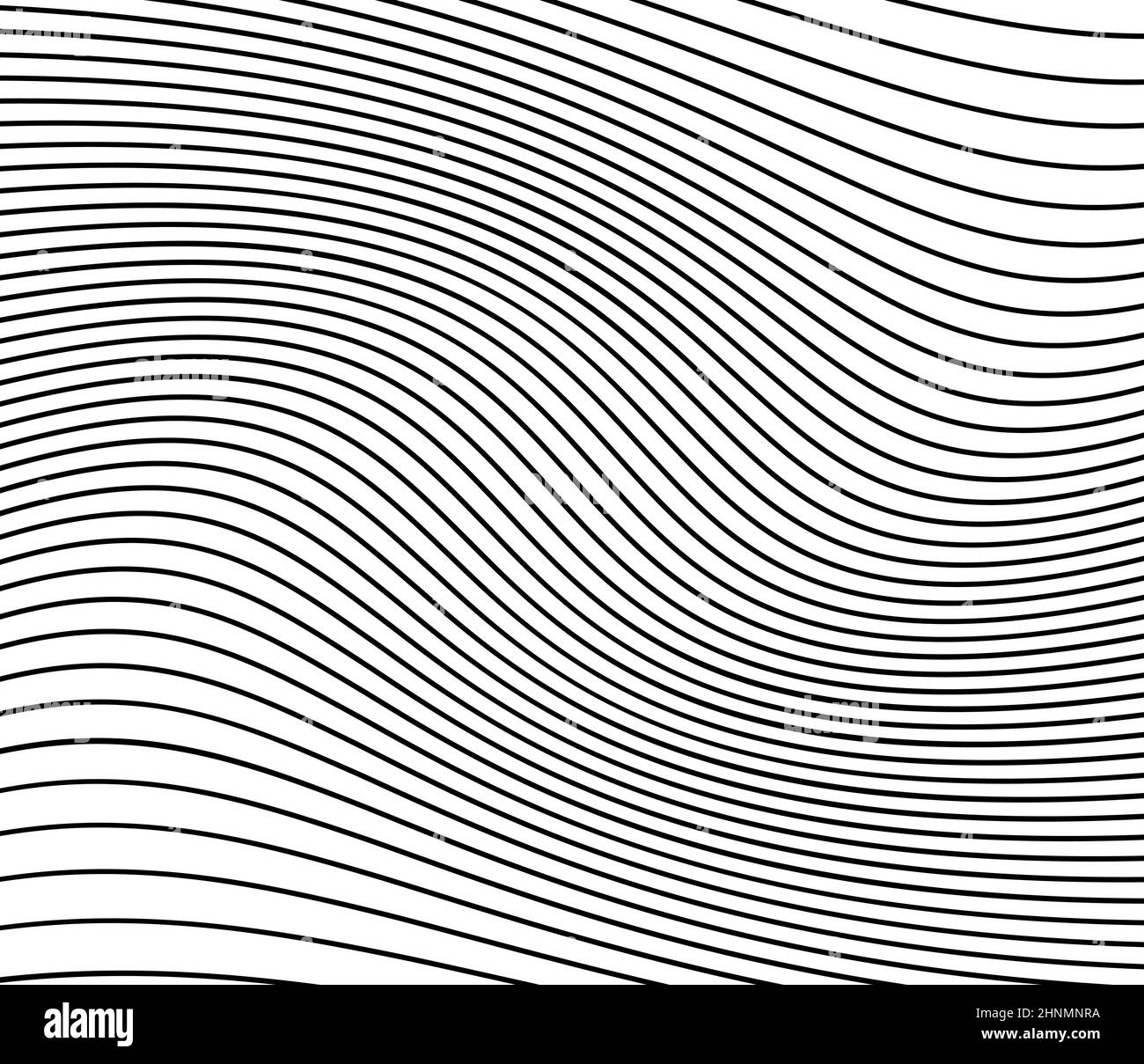 Wavy, waving curvy parallel lines. Undulate, squiggle stripes ...