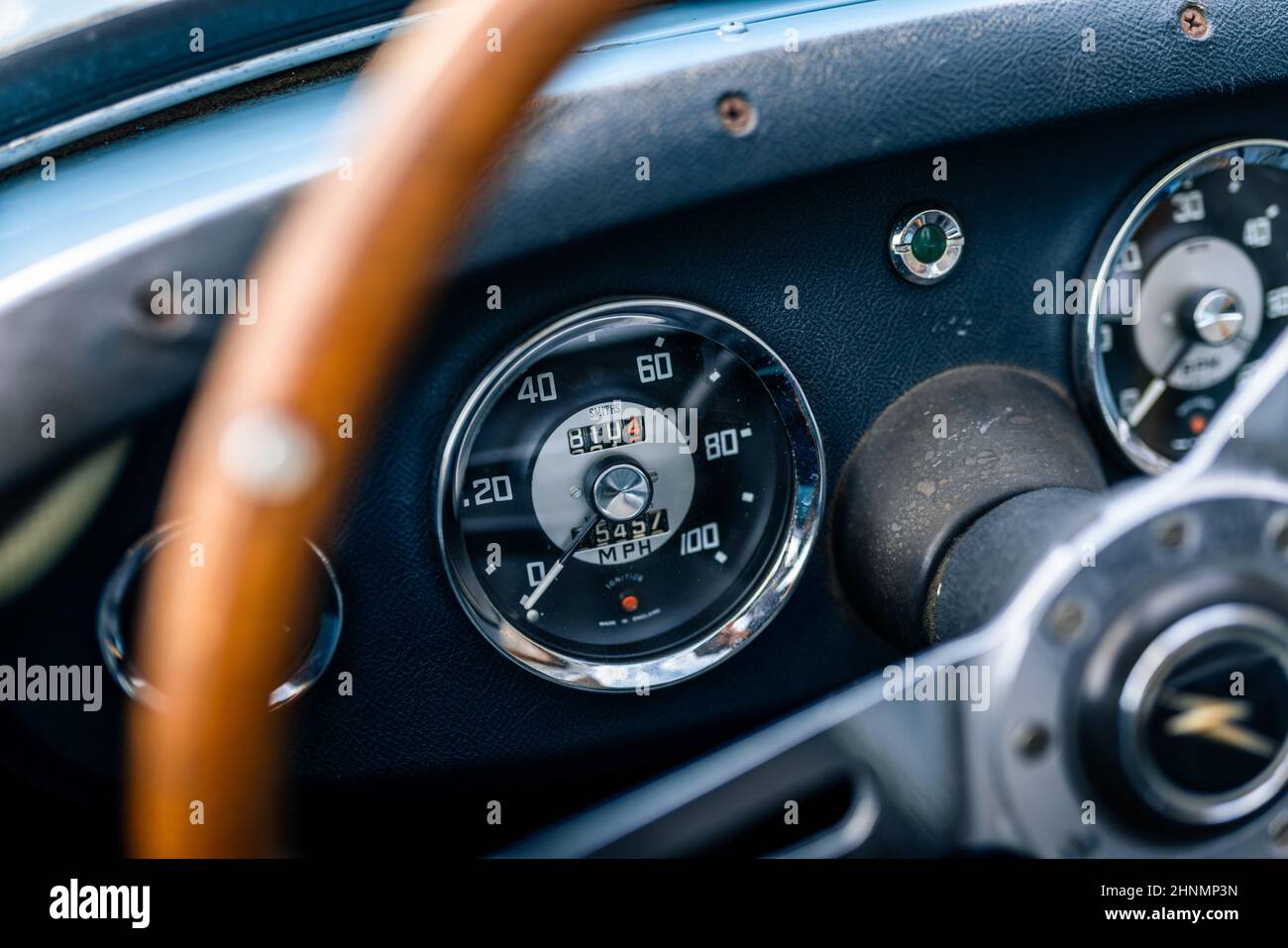 Classic Blue British Sports Car Stock Photo - Alamy